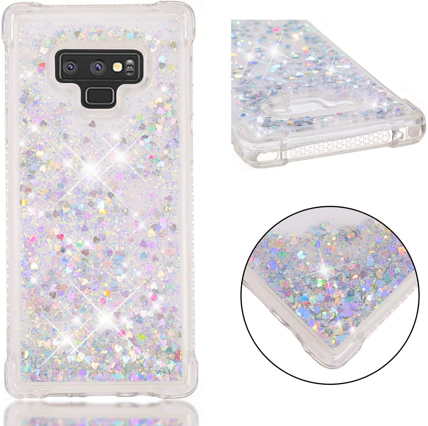 Amazon.com: LCHDA Bling Diamond Case for Samsung Galaxy Note 9, Glitter ...