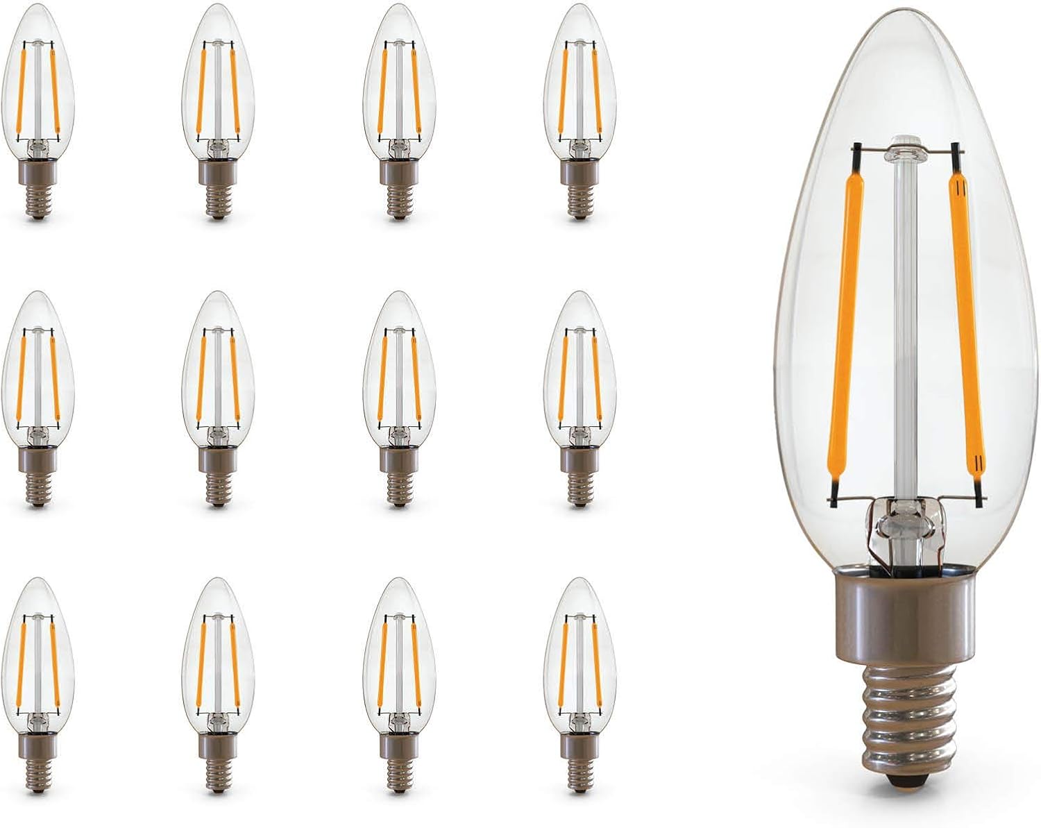 Energizer Light Bulbs B10C 40 Watt Equivalent Filament LED Light Bulb ...