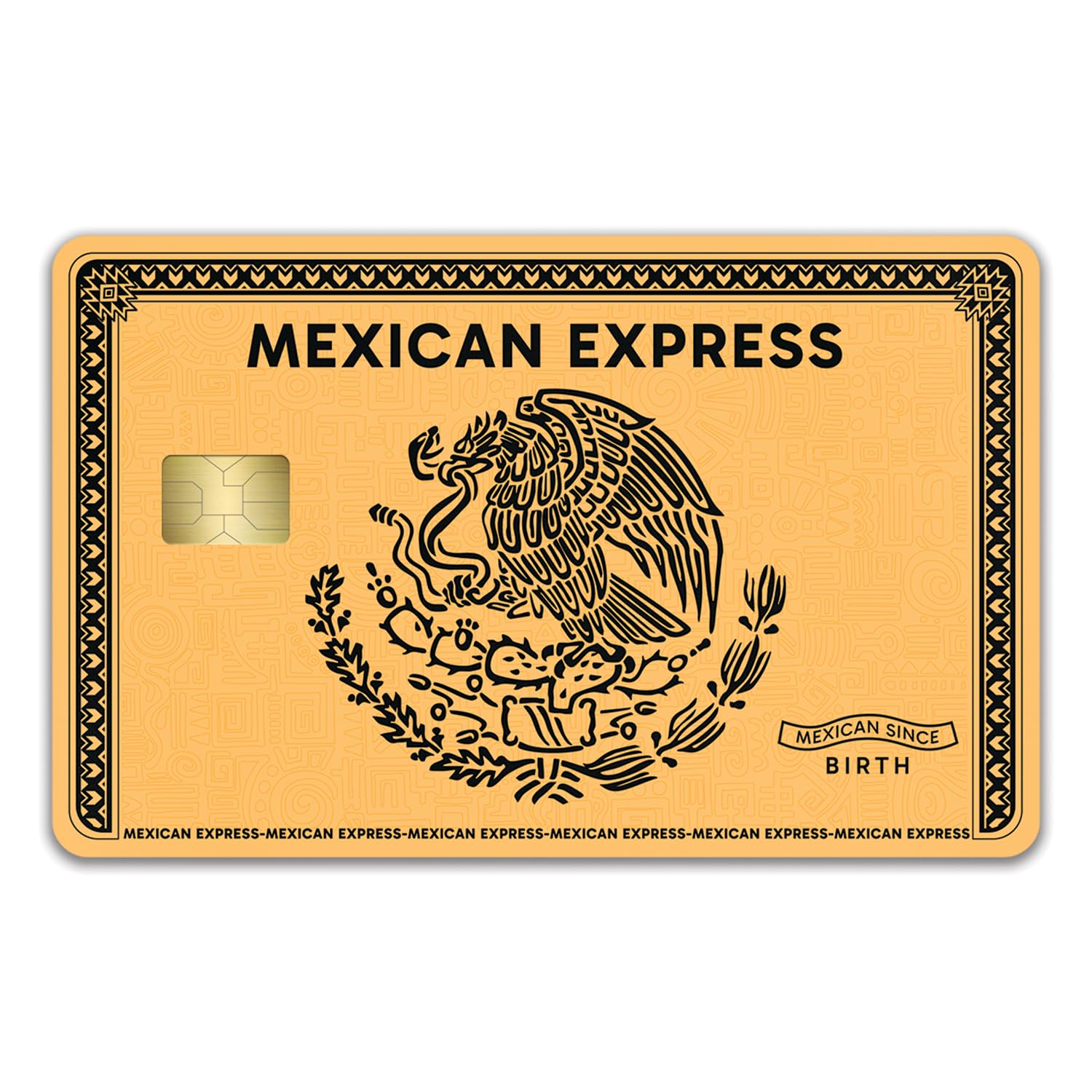Amazon.com : KCD Mexican Express Credit Debit Card Skin - Gold or ...