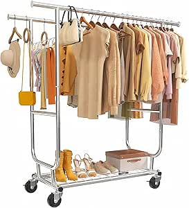 Amazon.com: dgedby Clothes Rack Heavy Duty 620LBS For Hanging Clothes ...
