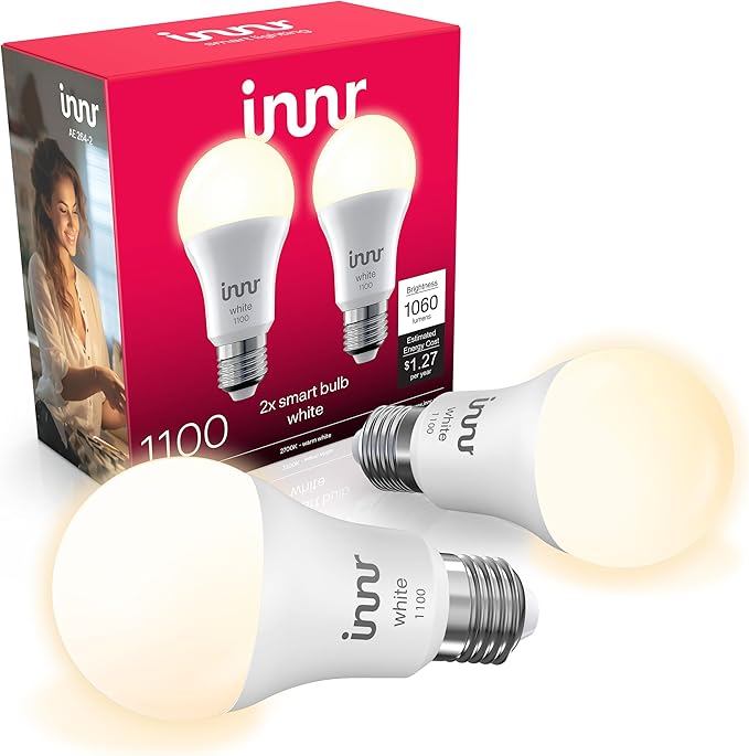 innr Smart Light Bulbs, A19 Zigbee, Works with Philips Hue* and Alexa ...