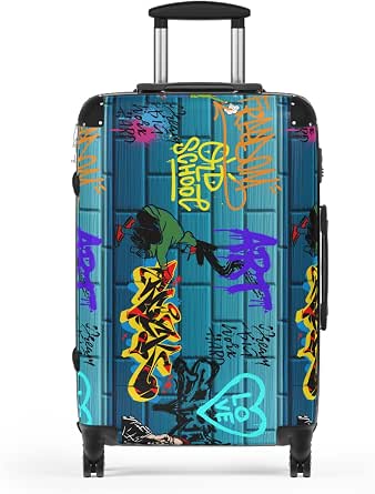 Amazon.com: Suitcase Hip-Hop Urban Graffiti Retro Vibrant Street Art ...
