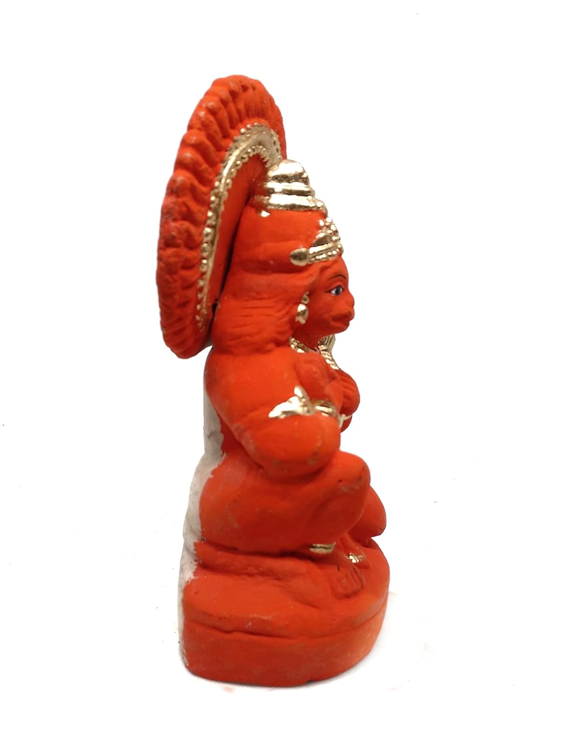 Buy Eco Friendly Red Color Lord Hanuman Clay Statue(Murti) Online at ...