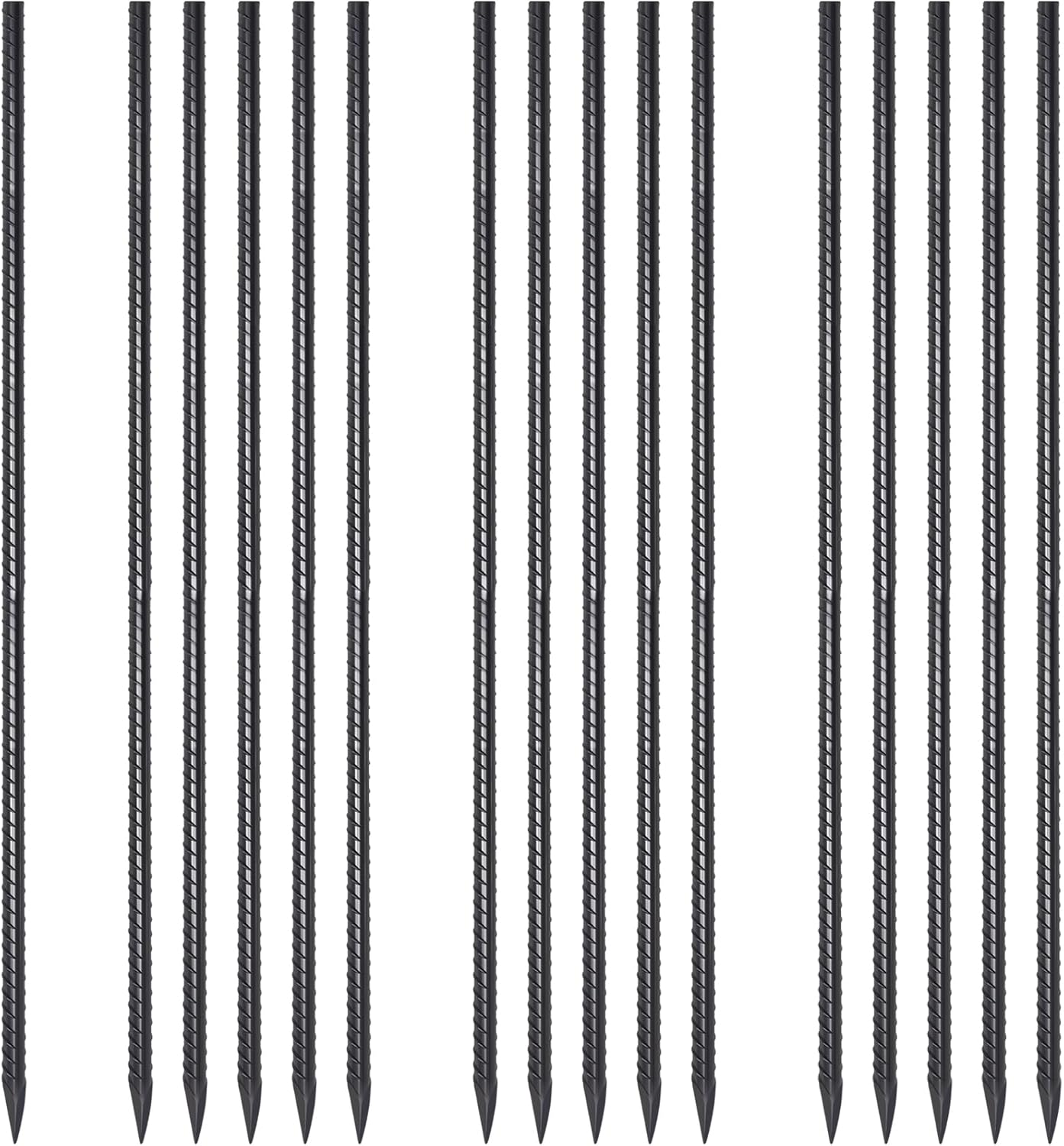 Amazon.com : Ground Rebar Stakes 48 Inch 1/2 Inch Diameter Heavy Duty ...