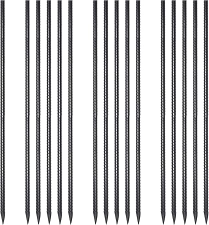 Amazon.com : Ground Rebar Stakes 48 Inch 1/2 Inch Diameter Heavy Duty ...