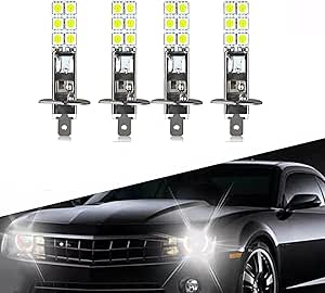 Amazon.com: leediga 4 PCS Car 6000K Led Light Bulbs, 360 Degrees Fog Lights, Daytime Running ...