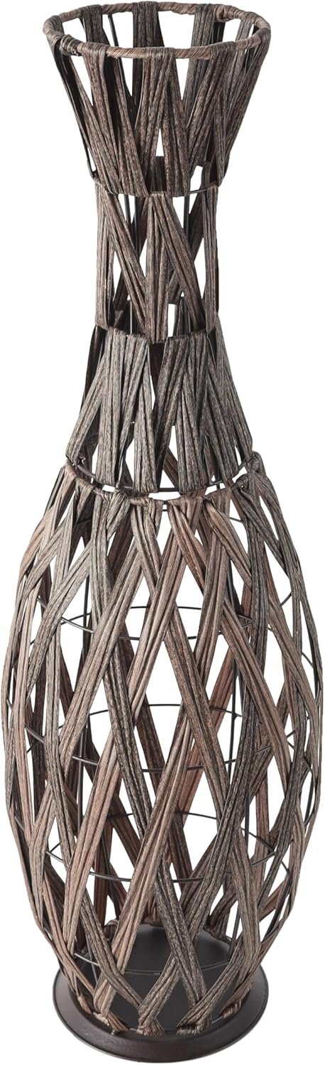 Amazon.com: Deco 79 Metal Handmade Decorative Vase Woven Centerpiece ...