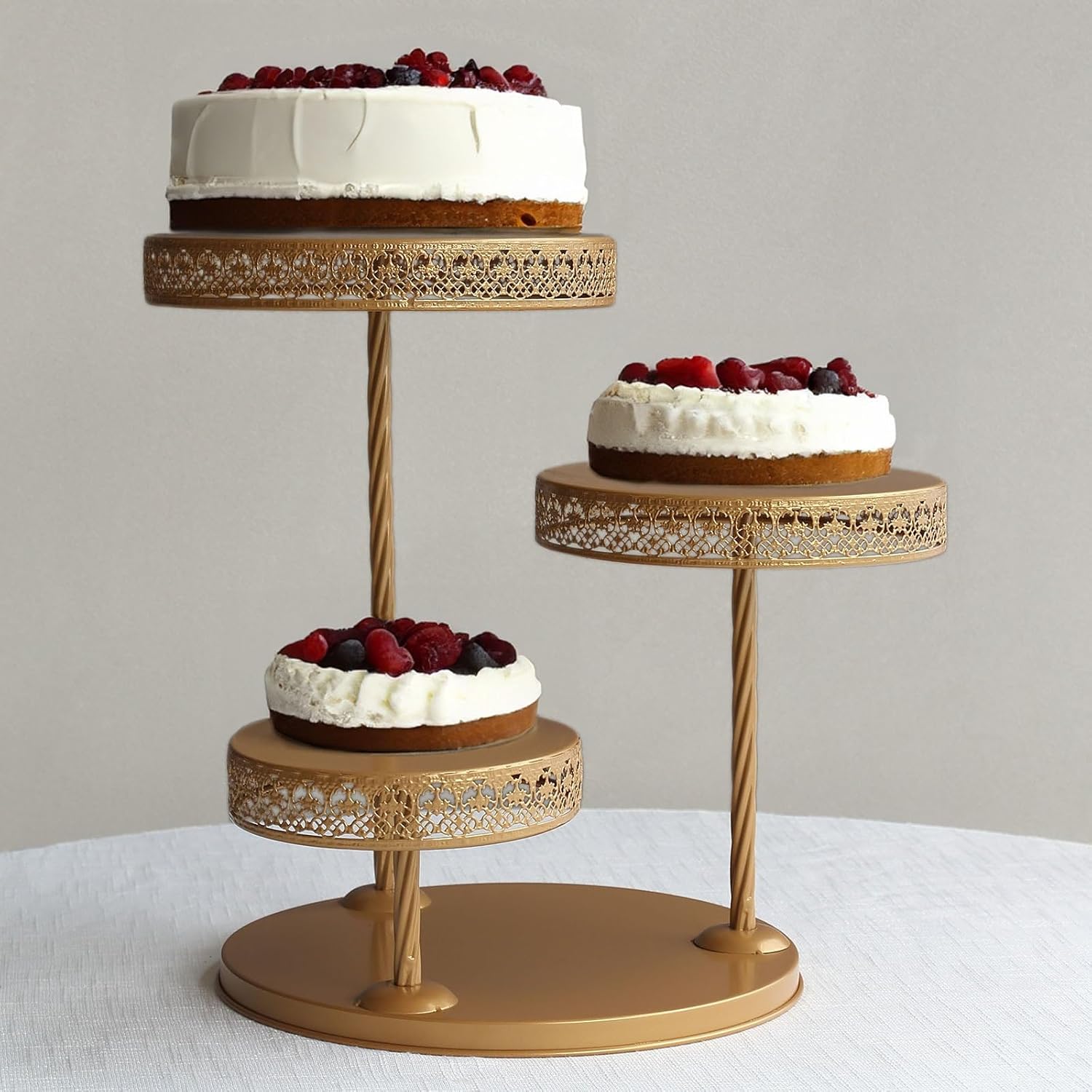 Amazon.com: Efavormart 3-Tier Gold Metal Cupcake Tower Dessert Stand ...