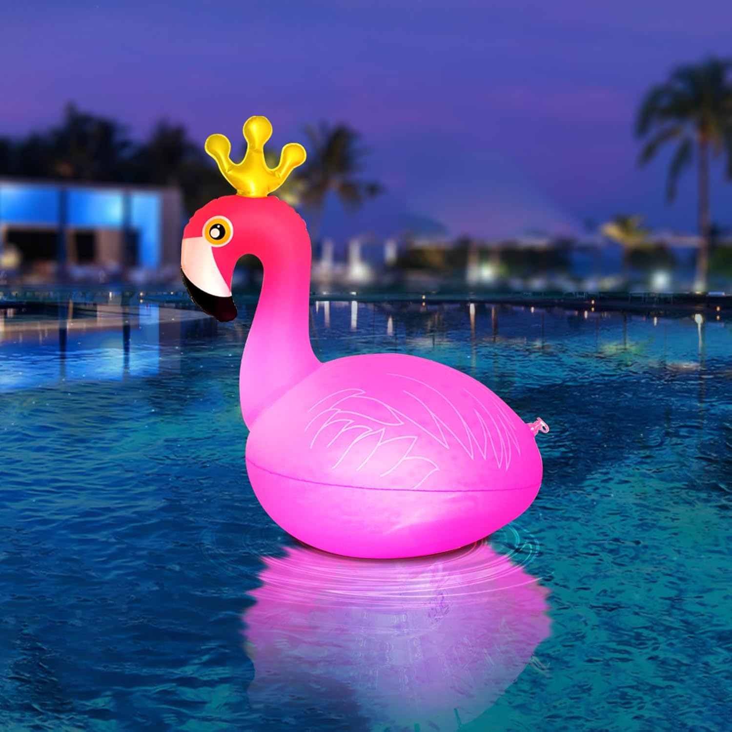 Amazon.com : Edovaf Floating Flamingo Pool Lights,Solar Pool Lights for ...