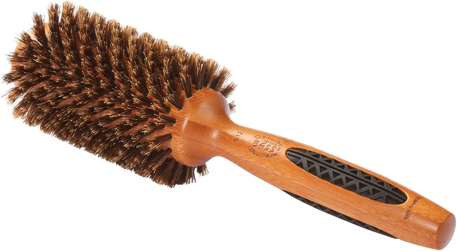 Bass Brushes Brush - Large Round 100% Wild Boar Bristles Long Hair ...