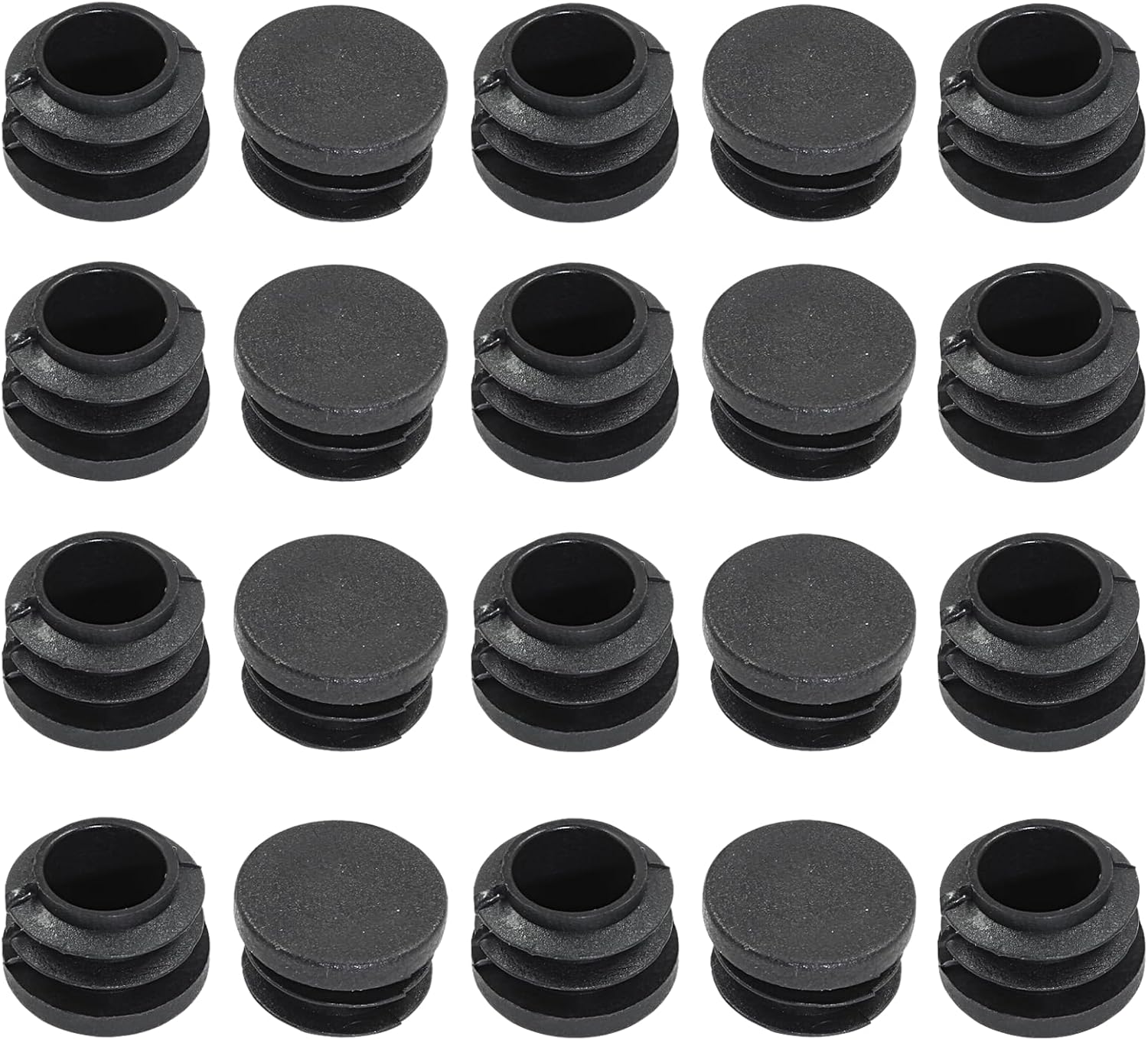 Rubber Plugs For Round Holes 10 Pack- 1" Round Black Plastic Tubing ...