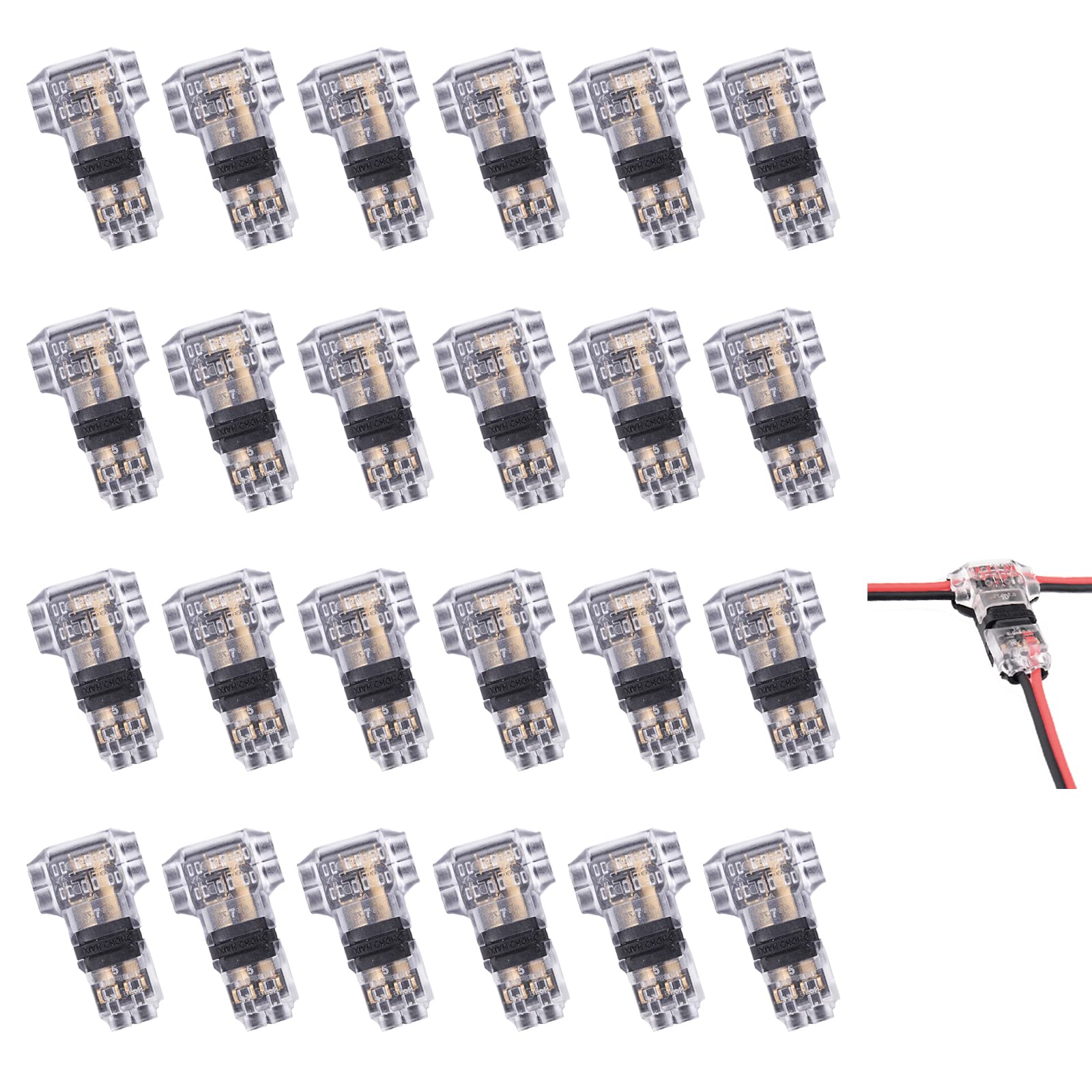Snapklik.com : Low Voltage Wire Connectors, No Stripping T Tap Wire ...