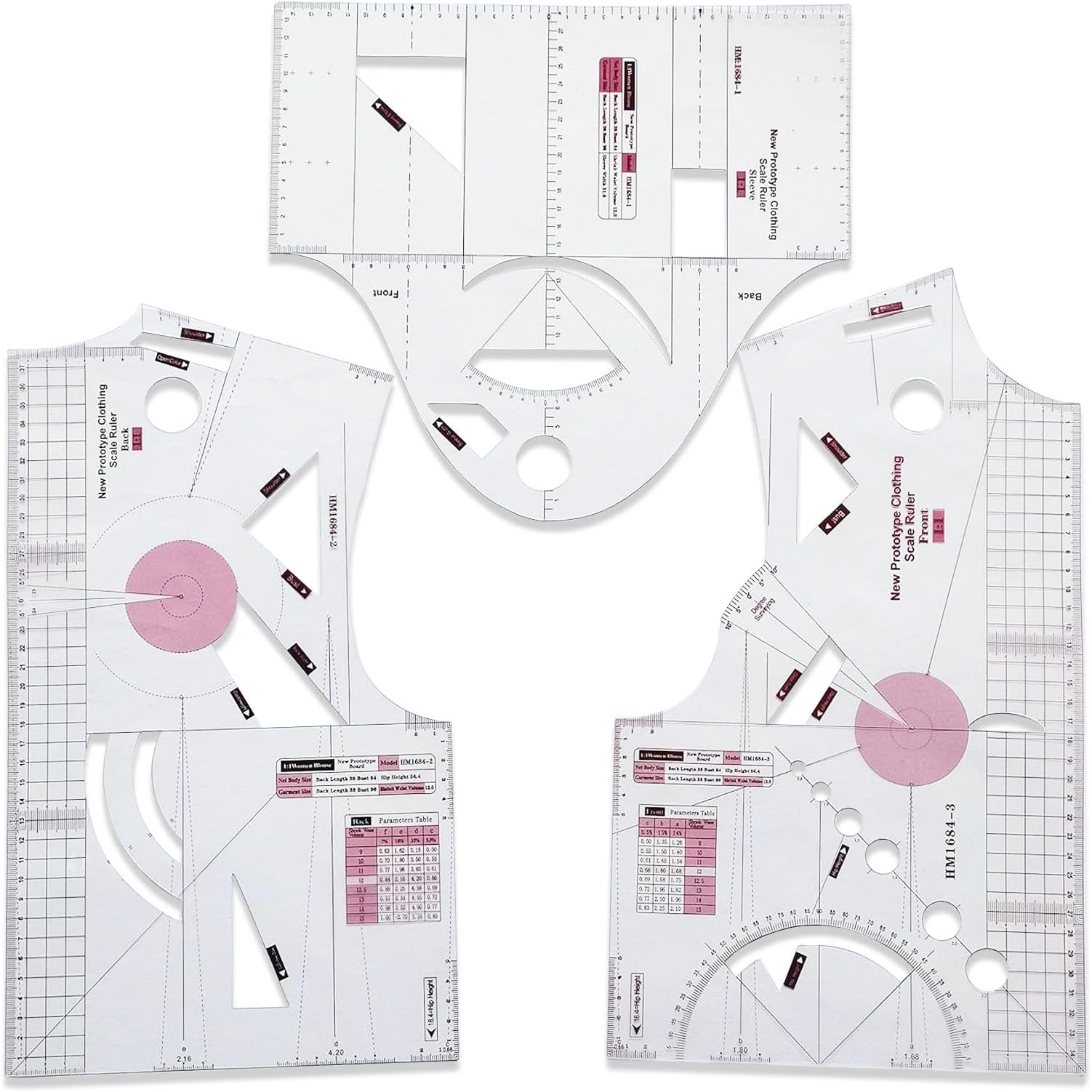 Amazon.com: pizarra Fashion Illustration Rulers Sketching Templates ...