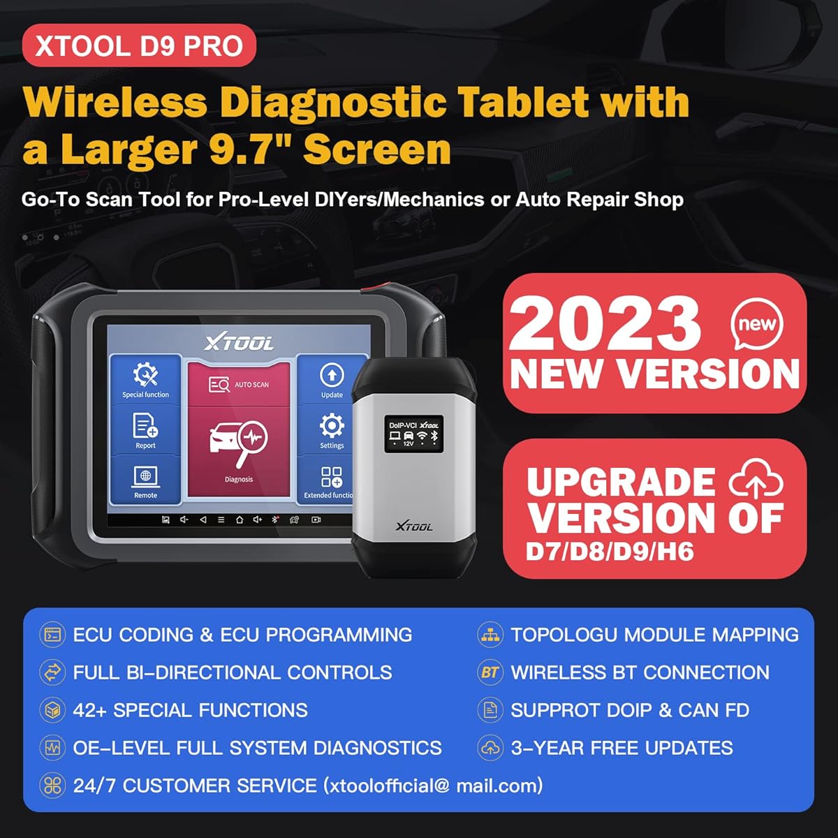 $55/mo - Finance XTOOL D9 Pro Automotive Diagnostic Scan Tool 2023 ...