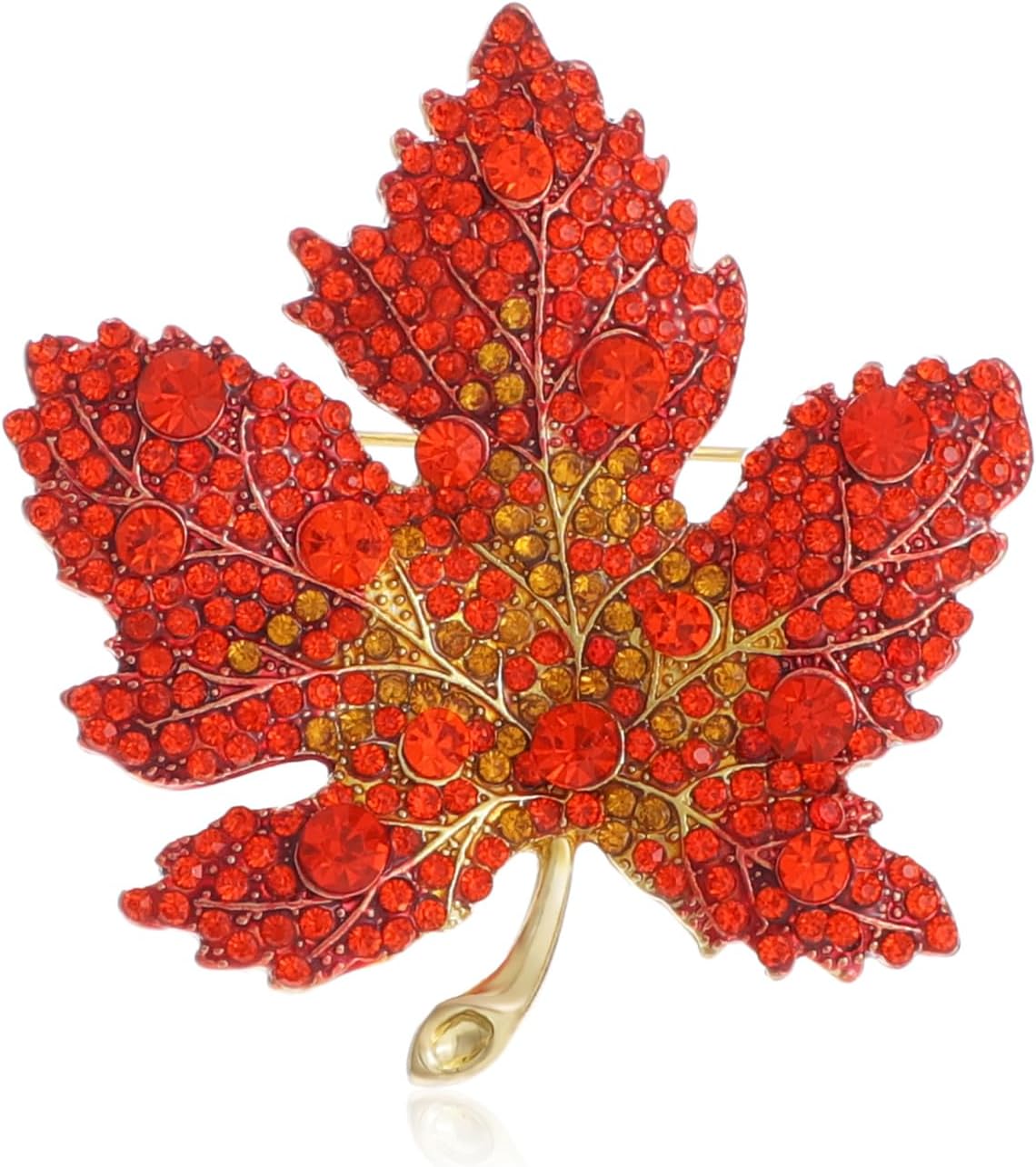 Premium Maple Leaf Brooch for Women Rhinestone Crystal Leaf Brooch Pin Blue/Green/Red Maple Leaf ...
