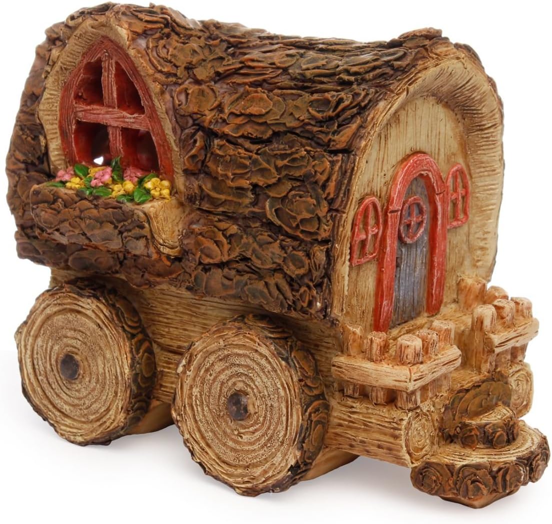 Amazon.com: Marshall Miniature Fairy Garden Fairy Wagon : Patio, Lawn ...
