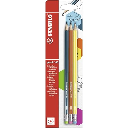 Crayon graphite HB - STABILO pencil 160 - blister x 3 crayons graphite ...
