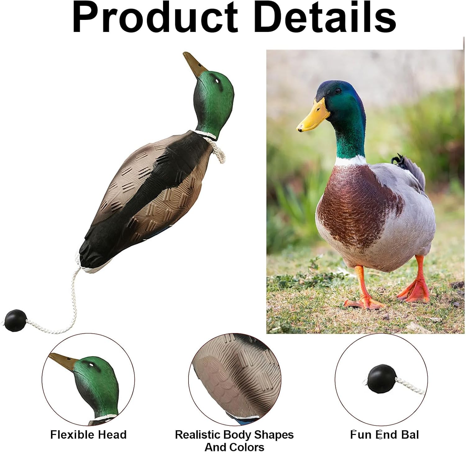 Duck Dummy Bumper Mimics Dead Duck Bumper Toy for Training Puppies or ...