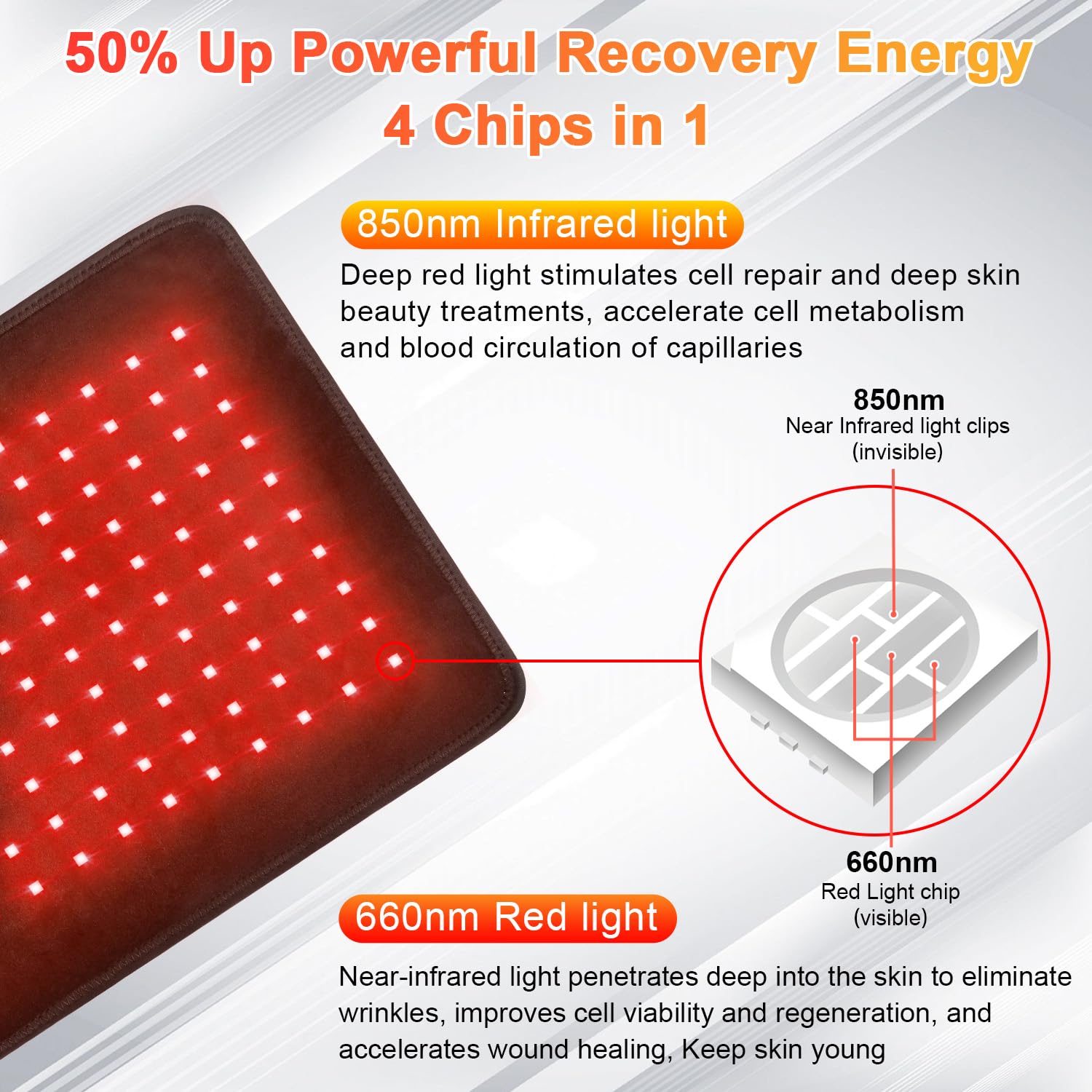 Snapklik.com : UTK Red Light Therapy For Body, Large Infrared Light ...