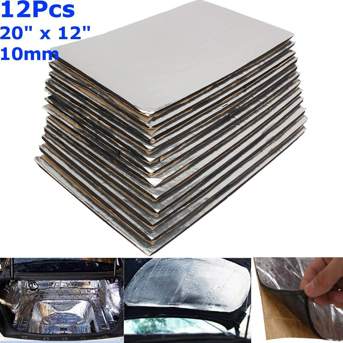 Buy Sound & Heat Insulation Cotton 12pcs/set Car Sound Mat Proofing ...