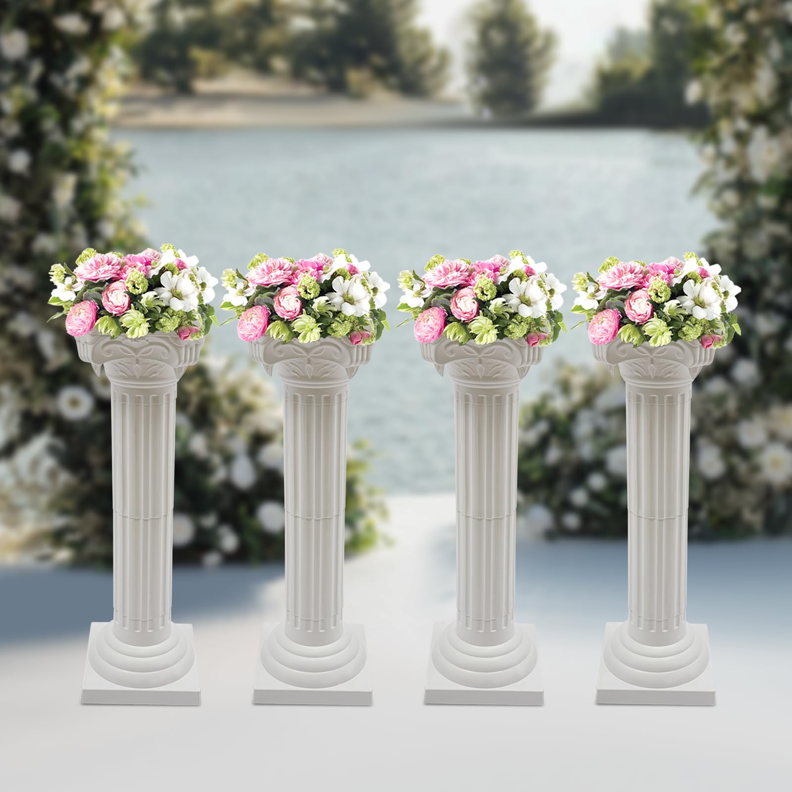 Greek Columns Flowers Amazon.com: DAERNA 4Pcs Wedding Roman Column