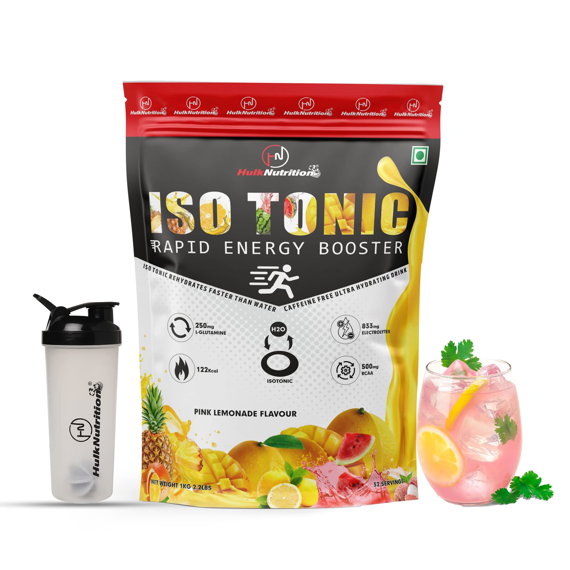 Hulk Nutrition LEUCINE, VALINE POWDER [1Kg, Pink Lemonade, 32 Servings ...