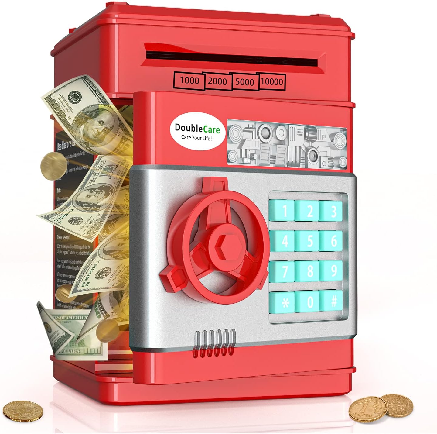 Amazon.com: Litpggy Electronic ATM Piggy Bank for Kids - Coin ...