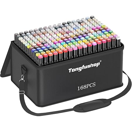 TongfuShop 168 Colors Marker Pens, Markers for Artists Alcohol Double ...