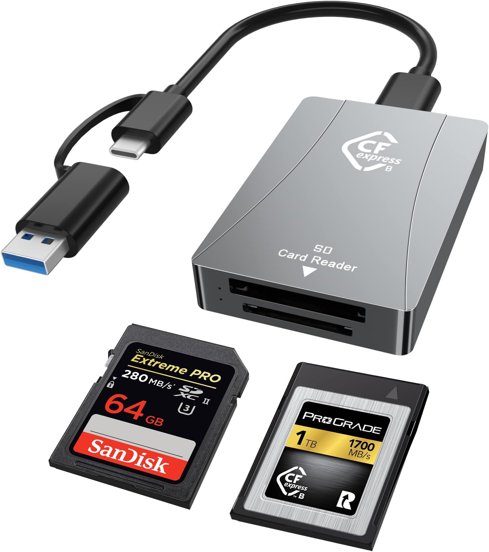 SanDisk Extreme PRO CFexpress-Kartenlesegerät Schwarz: Amazon.de ...