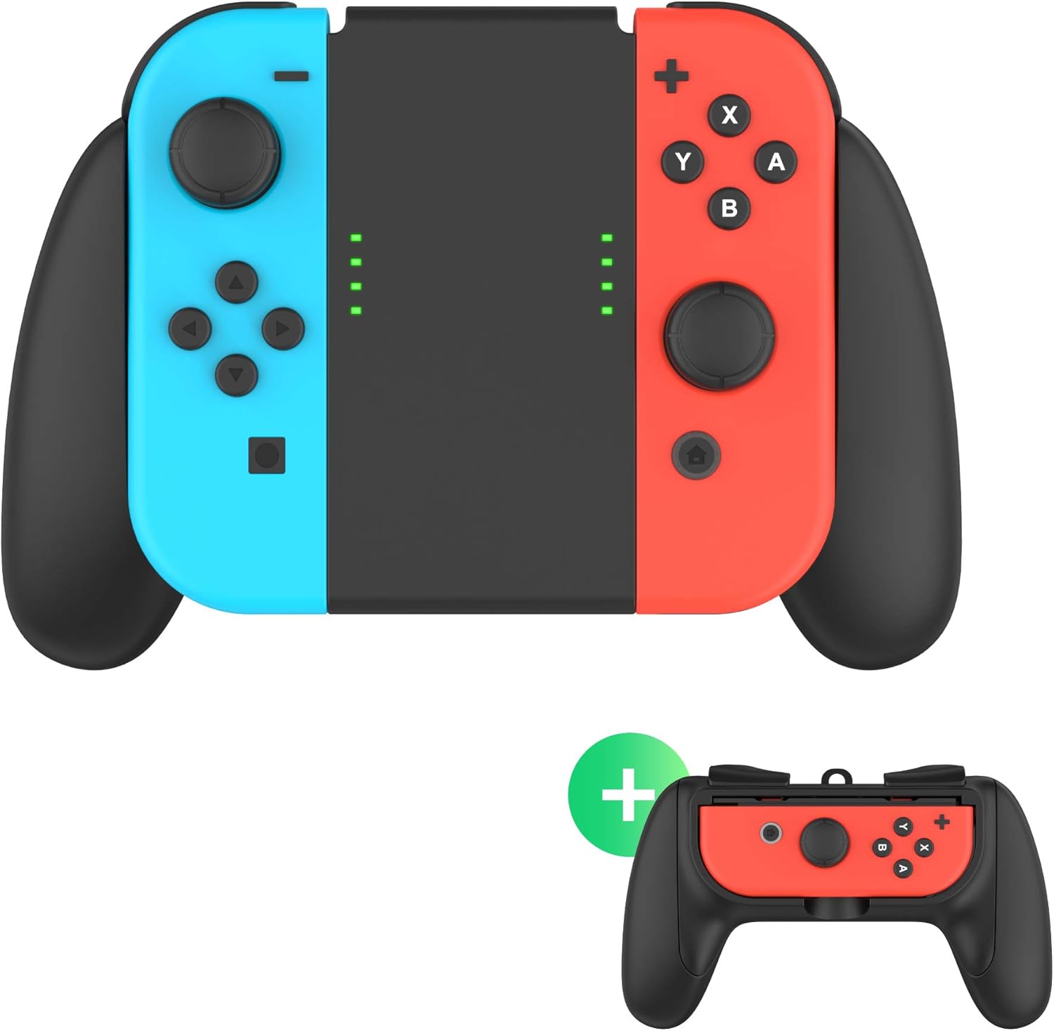 TALK WORKS 2-in-1 Dual Grip Joycon Charging Controller for Nintendo ...