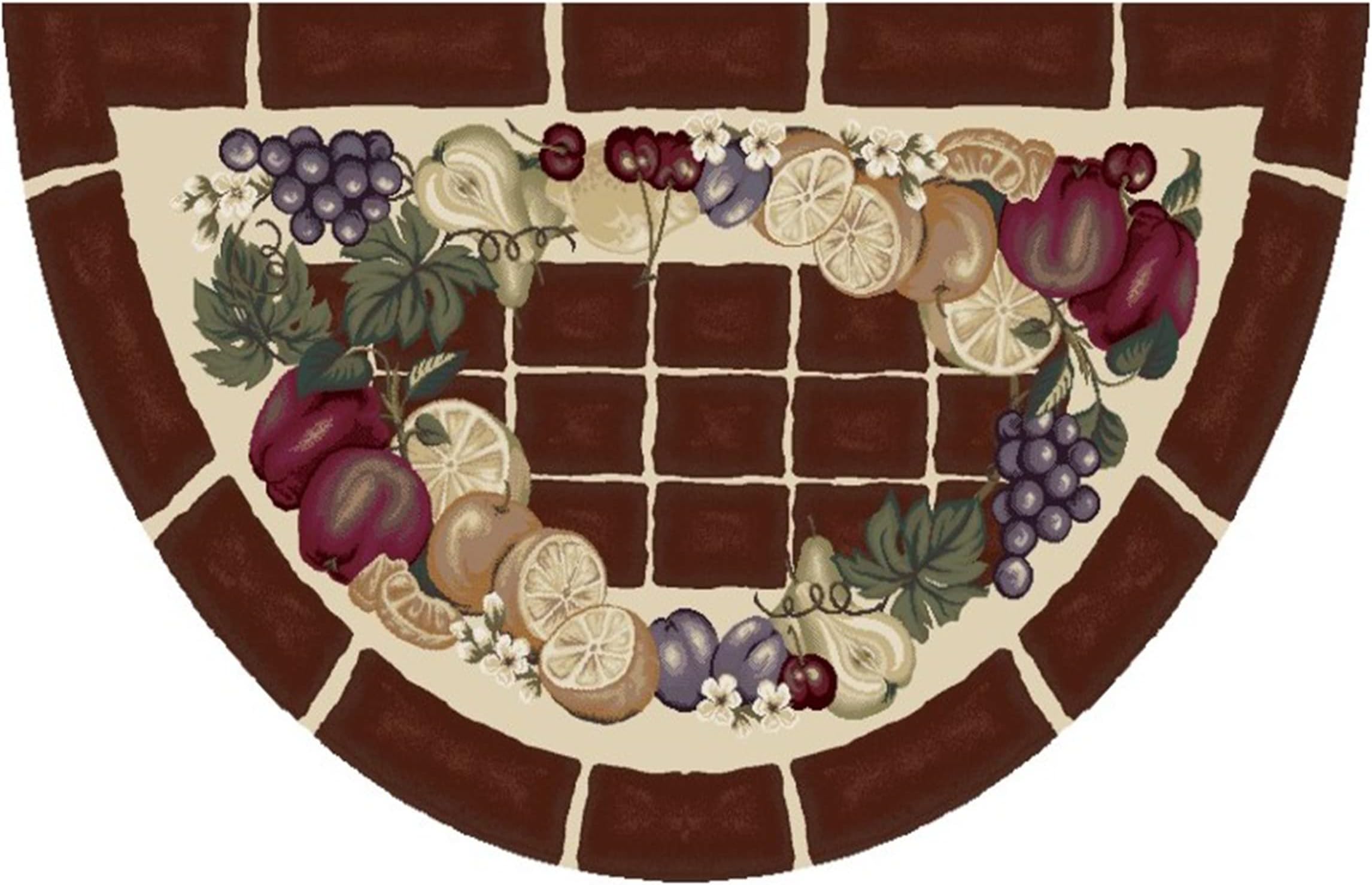 Amazon.com: Cozy Cabin Fruitful Harvest Red Non Slip Rug 19"x31" : Home ...