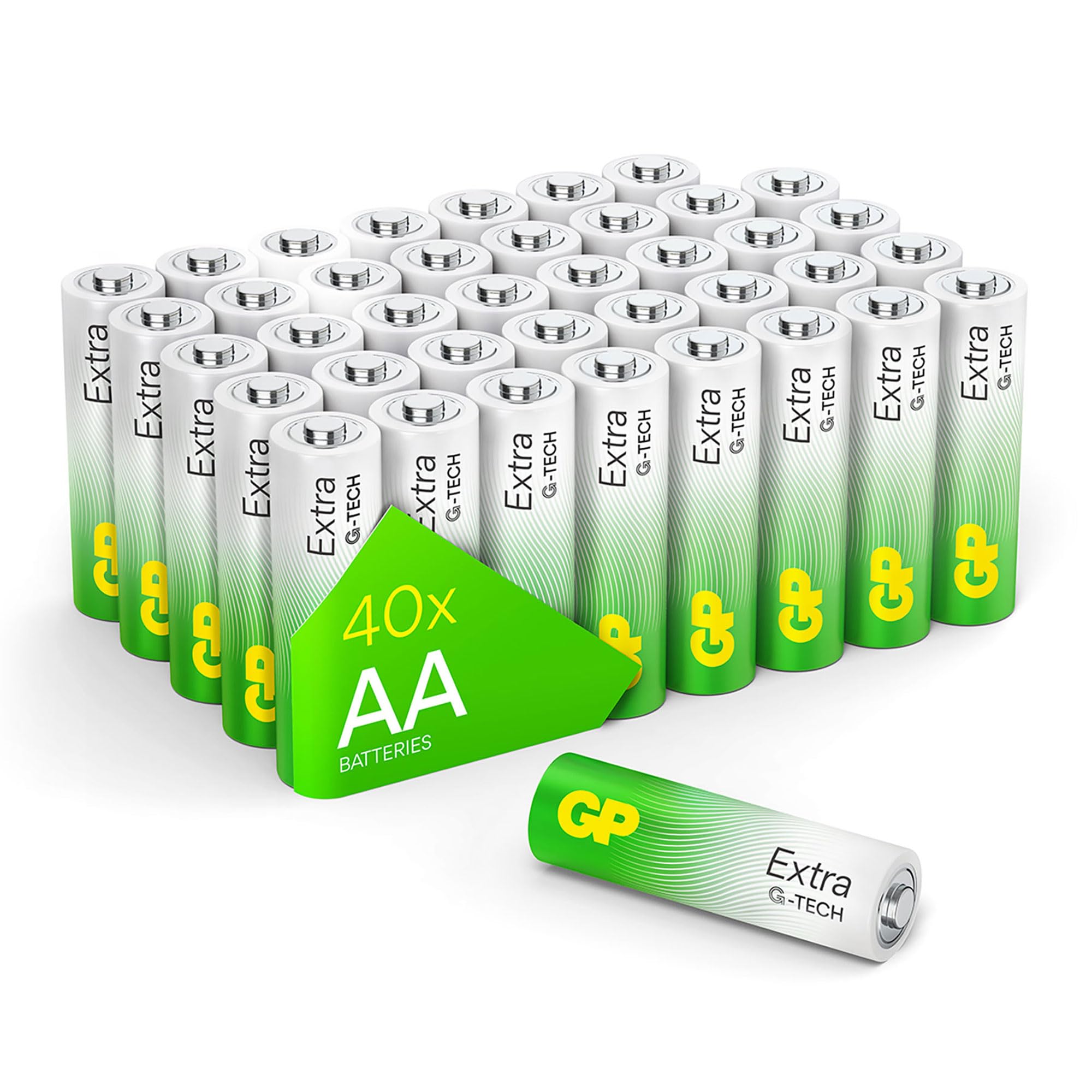 GP Extra Alkaline Batterien AA 1,5V Longlife G-TECH Technologie | 40 ...