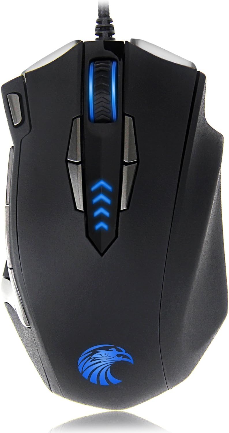 Amazon.com: Burxoe Mouse Mice Z-7900 4000 DPI Metal Base MMO/FPS High ...