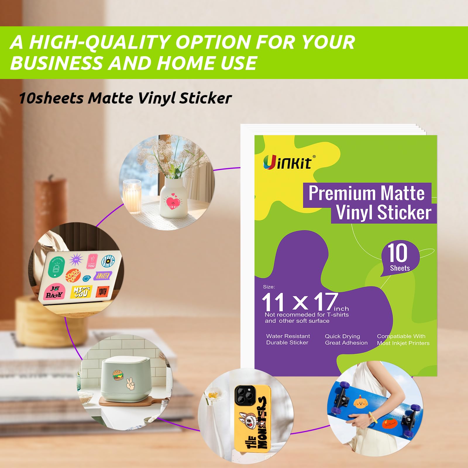 Snapklik.com : Printable Premium Vinyl Sticker For Inkjet Printer 11x17 ...