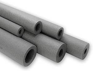 10 m Rohrisolierung (Stangenlänge 1 m) GRAU Basic Isolierschlauch Heizung Sanitär PE Isolierung ...