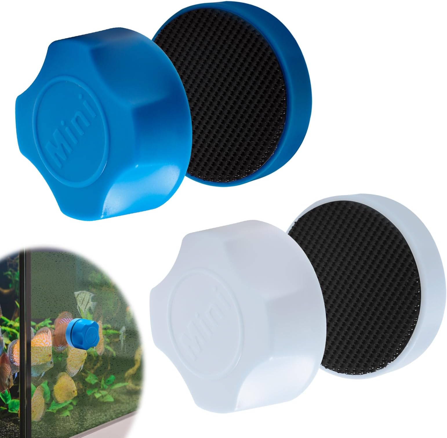 Fuitke Aquarium Glass Magnetic Cleaning Brush, 2Pcs Mini Fish Tank ...