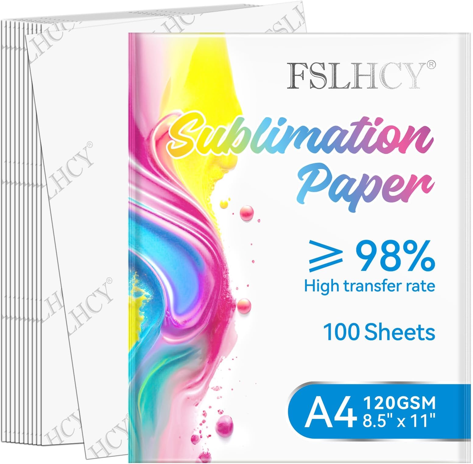Amazon.com: FSLHCY Sublimation Paper 8.5 x 11 inches, 100 Sheets ...