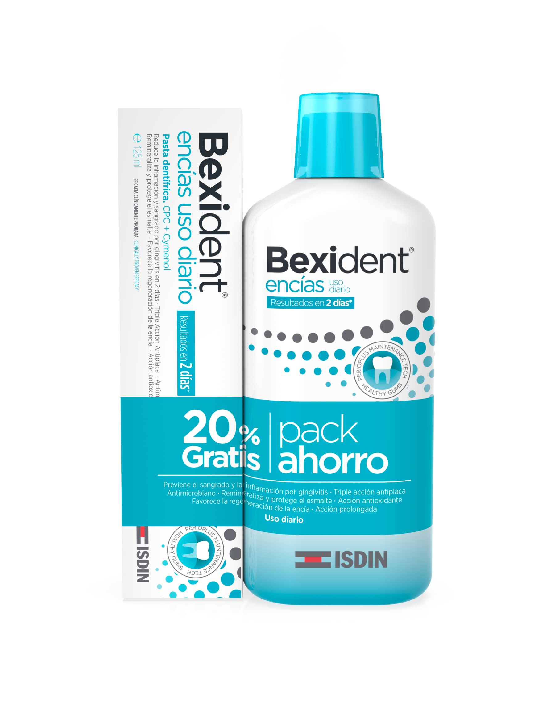 ISDIN Bexident Encías Uso Diario Pasta dentífrica (125ml) y Colutorio ...