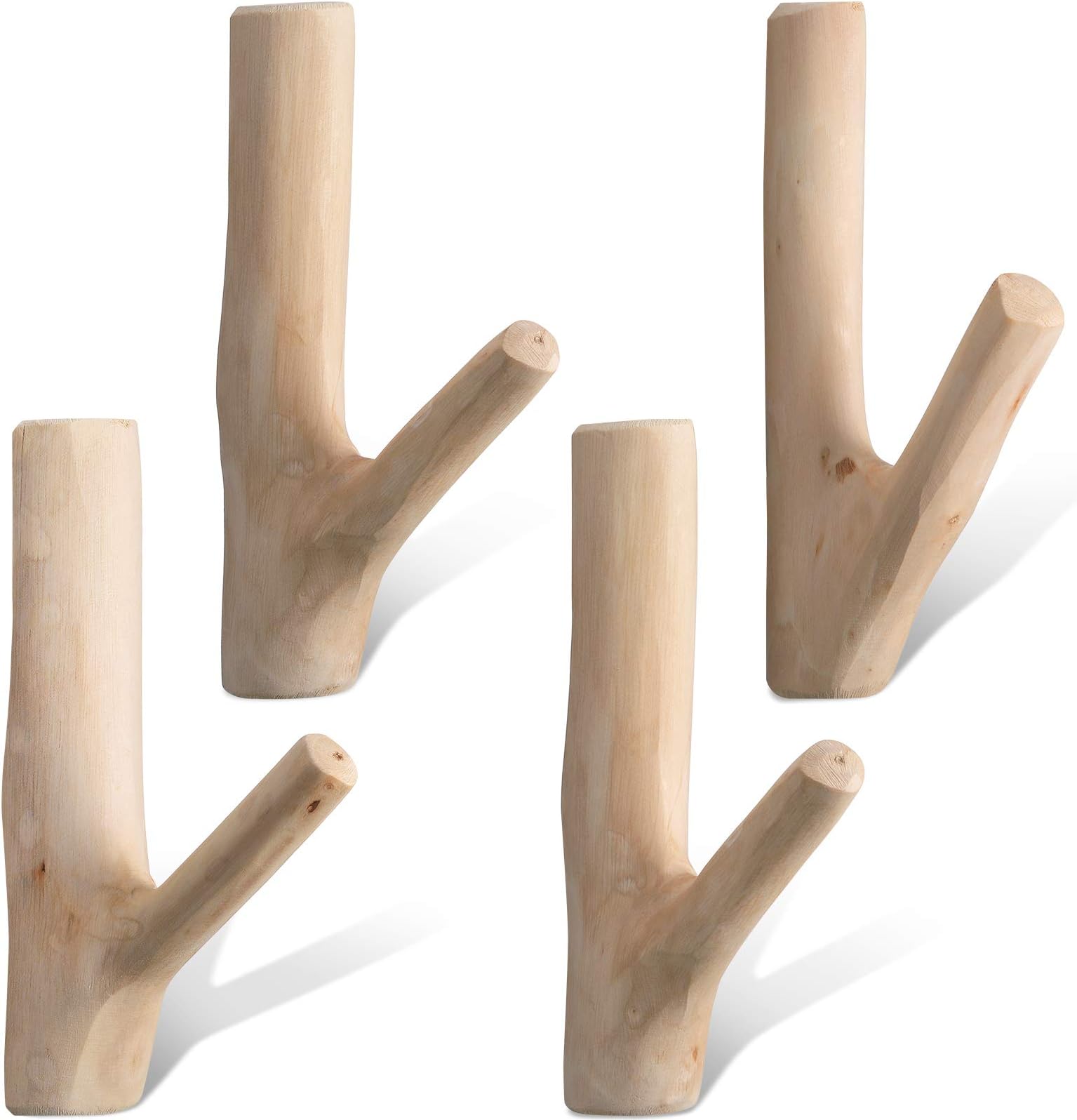 Amazon.com: Decorative Wood Adhesive Hooks, Creative Vintage Wall Hooks ...