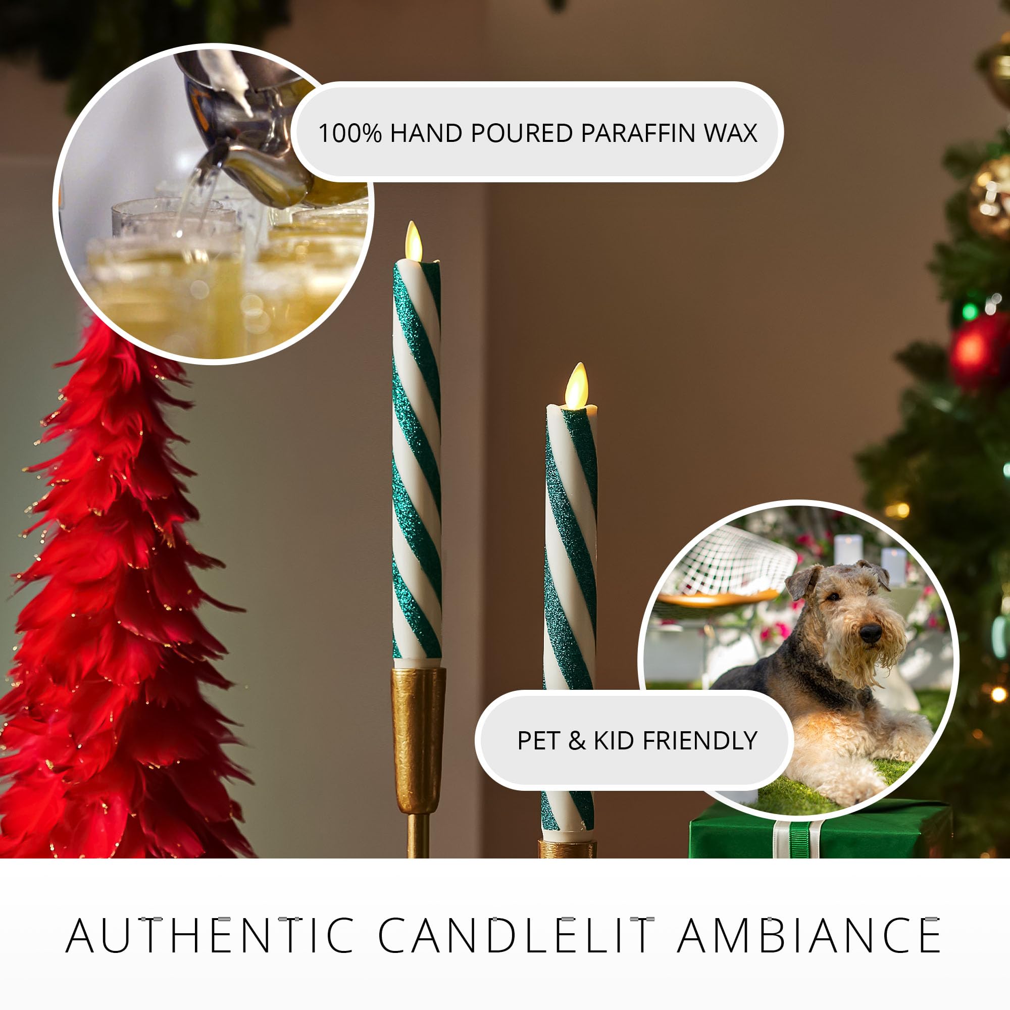 Snapklik.com : Luminara Set Of 2 Moving Flame LED Taper