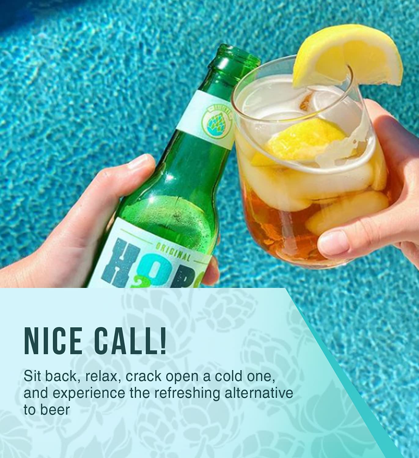 H2OPS Sparkling Hop Water - Original, 0 Alcohol, 0 Calorie, (24 Pack ...