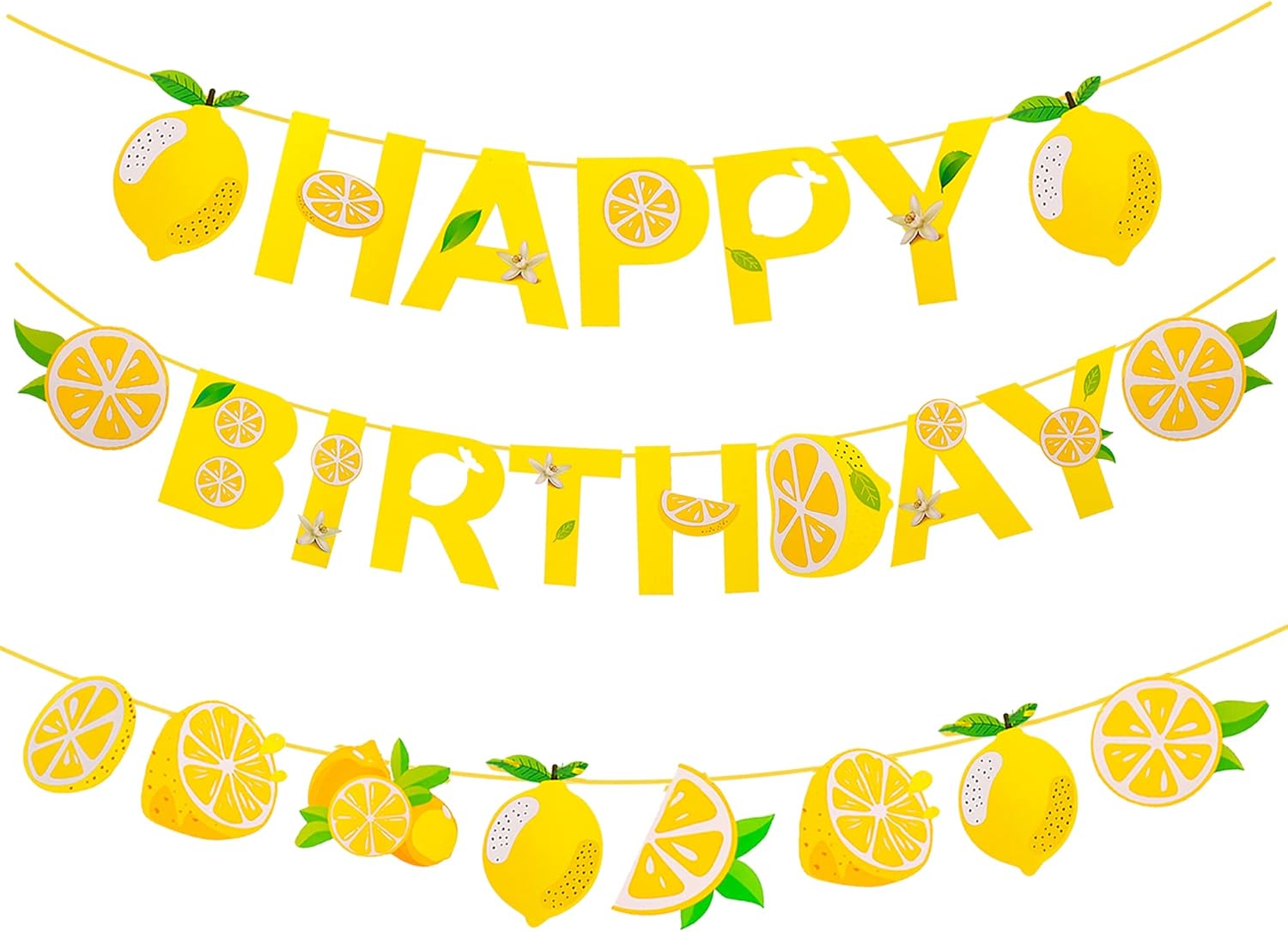 Amazon.com: Lemon Party Decoration,Lemon Happy Birthday Banner for ...