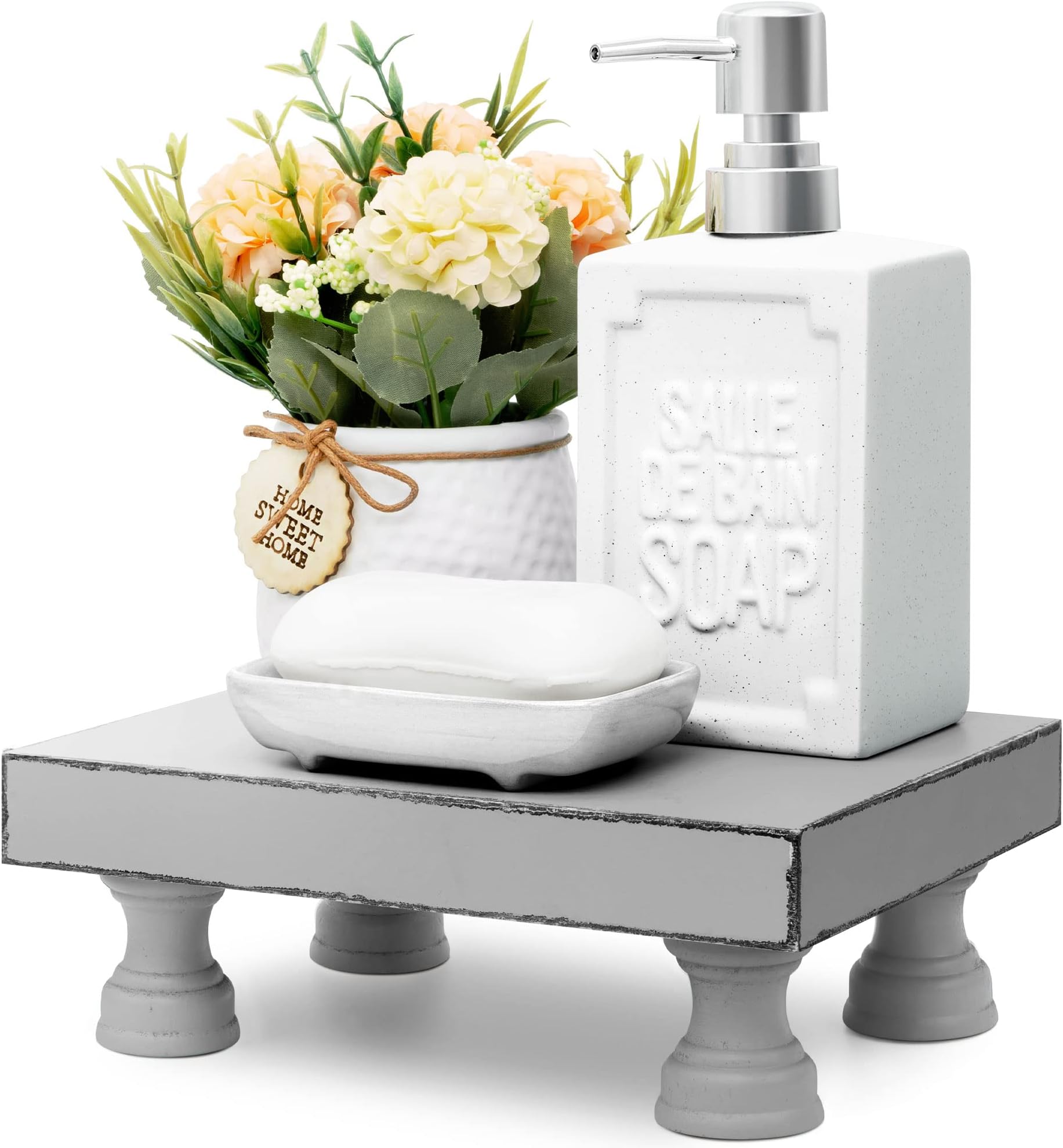 Amazon.com: EOSAHR Versatile Farmhouse Wood Riser Set for Home Decor ...