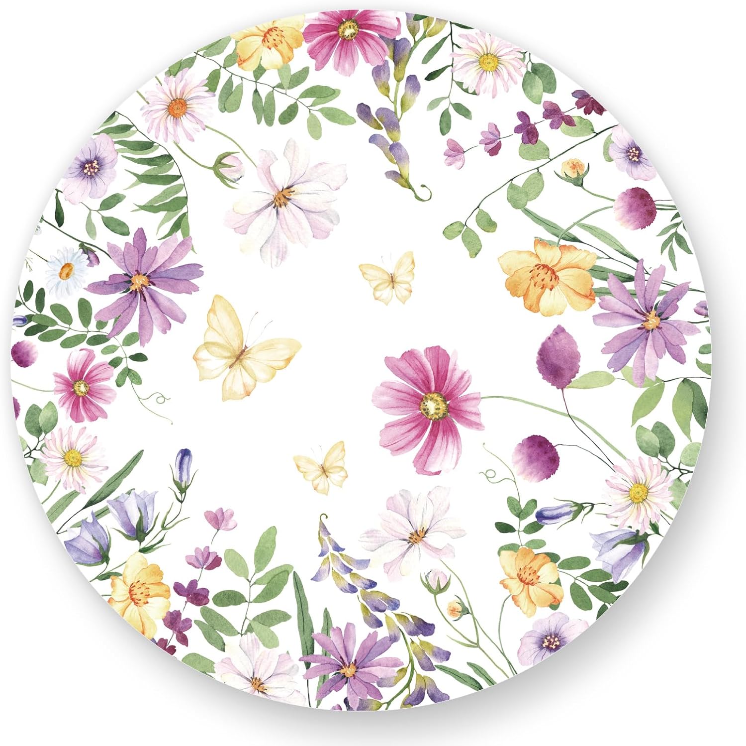 Amazon.com: JarThenaAMCS 50 Sheets Butterfly Floral Round Paper ...