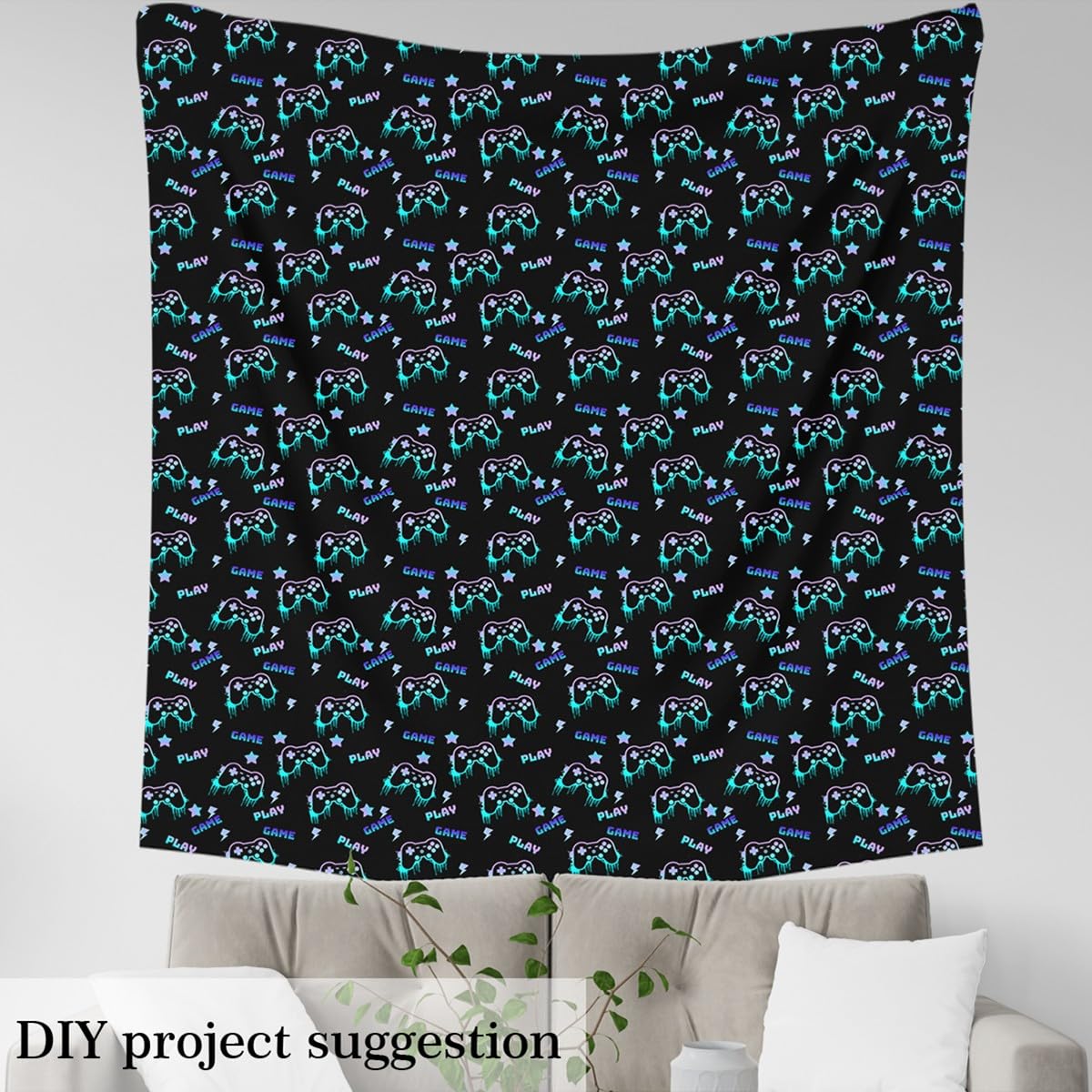 Snapklik.com : Gamer Upholstery Fabric For Chairs 2 Yards Boys Girls ...