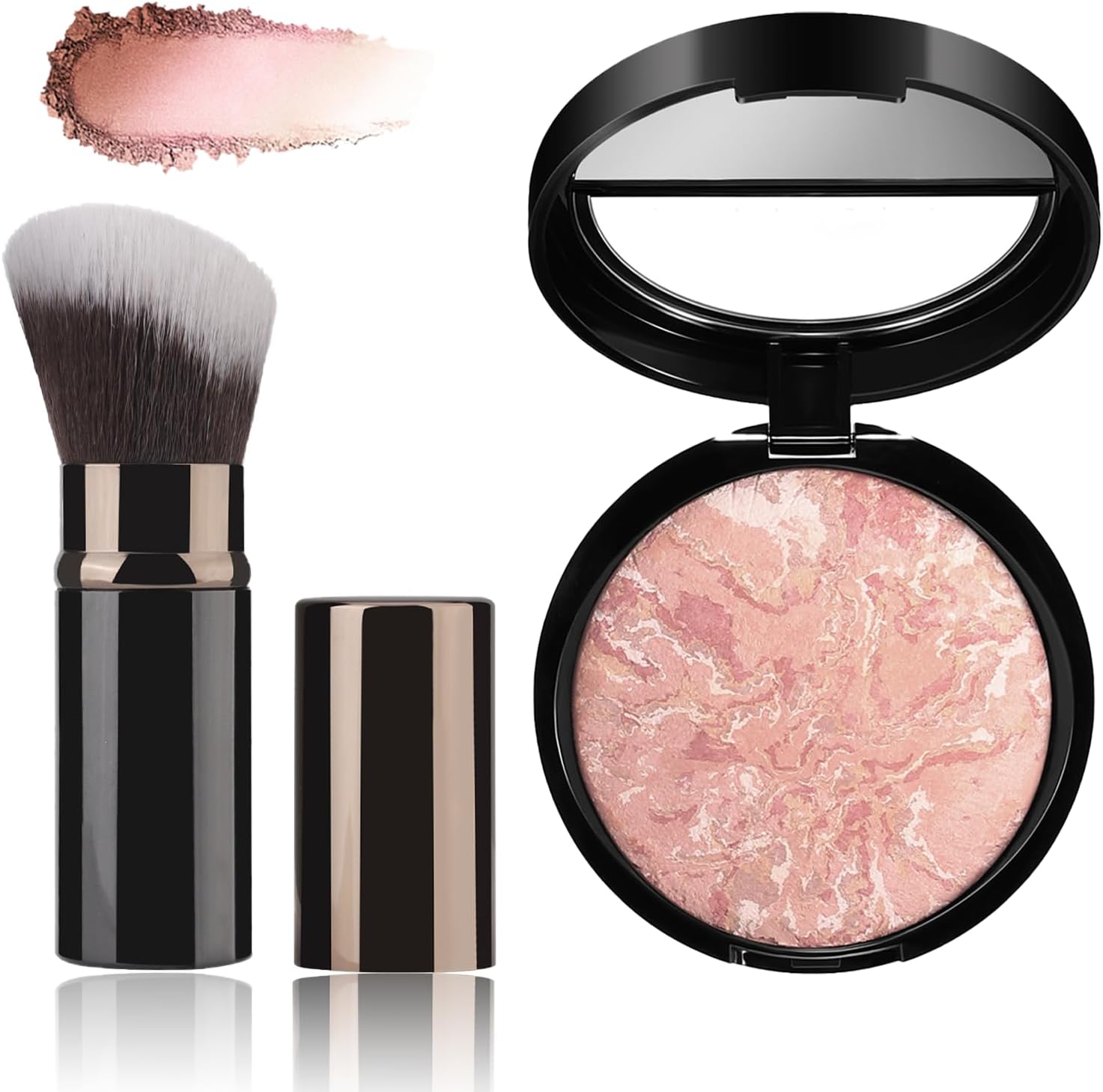 Baked Foundation for Mature Skin with Brush - Colour Correcting Powder ...