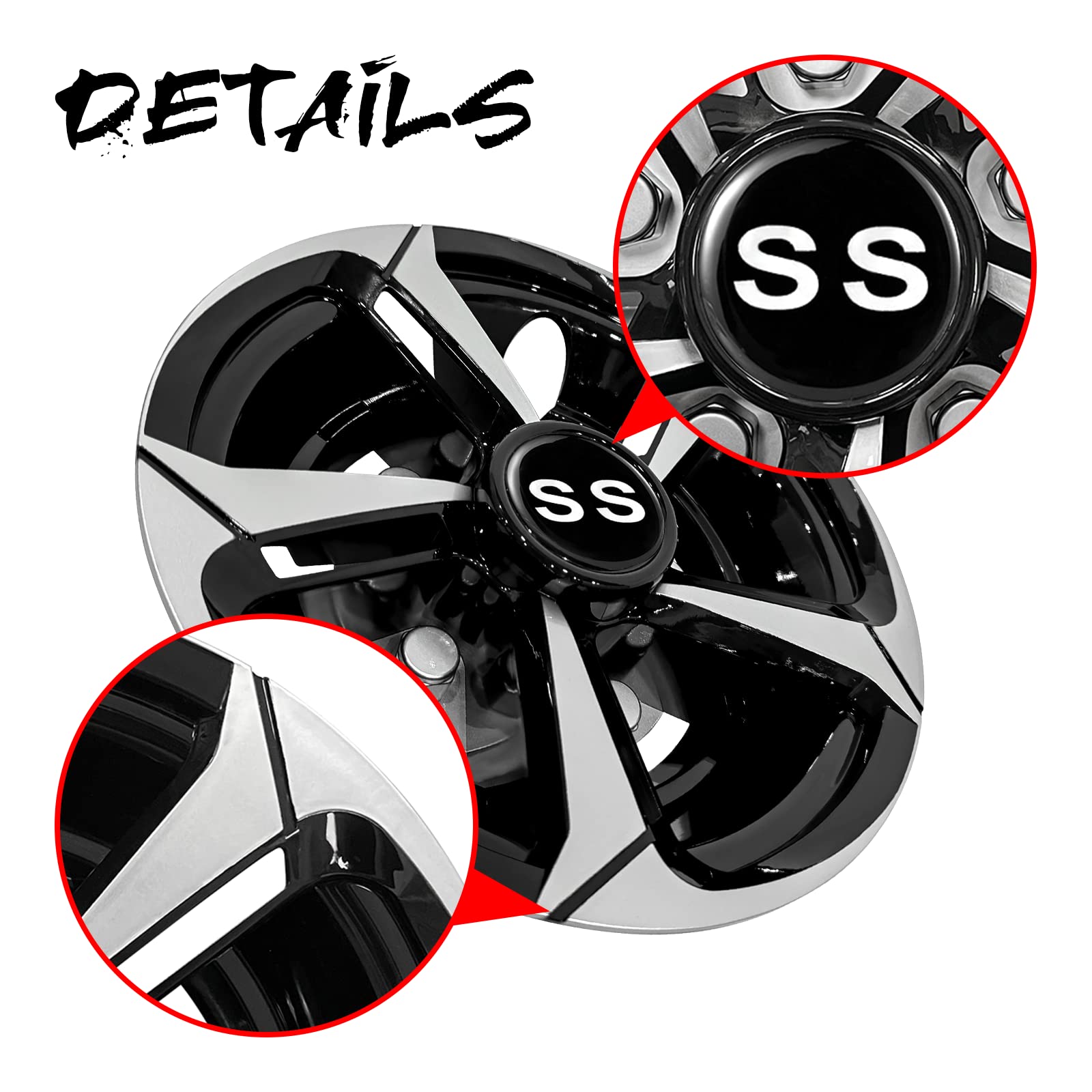 Snapklik.com : SAMXOMAP Golf Cart SS Wheel Covers Hub Caps For EZGO ...