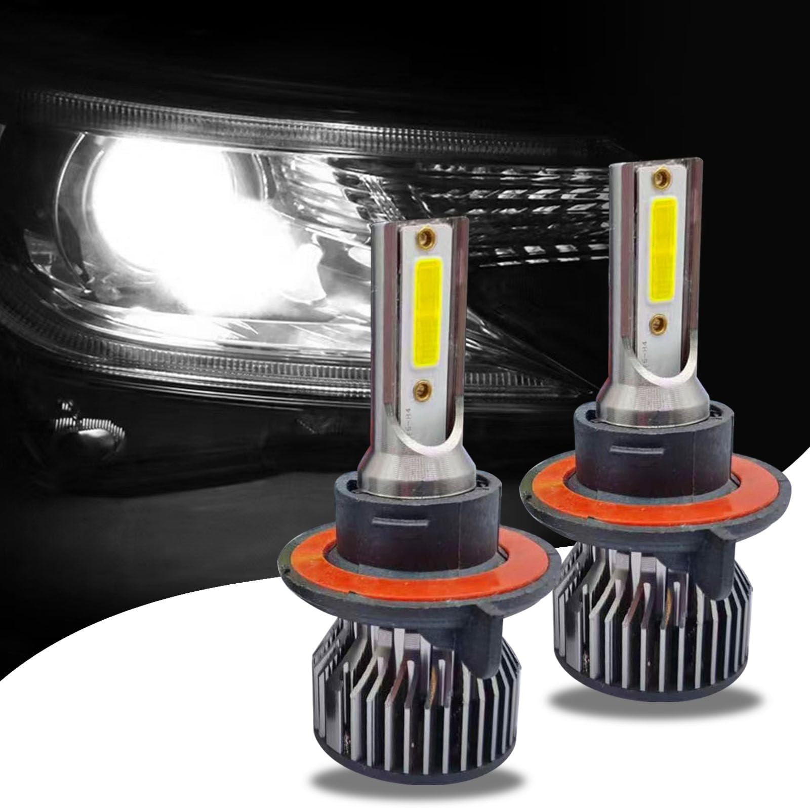 Amazon.com: ZBGUN 2 PCS H13 LED Headlight Bulb Kit,H13 LED High Beam ...