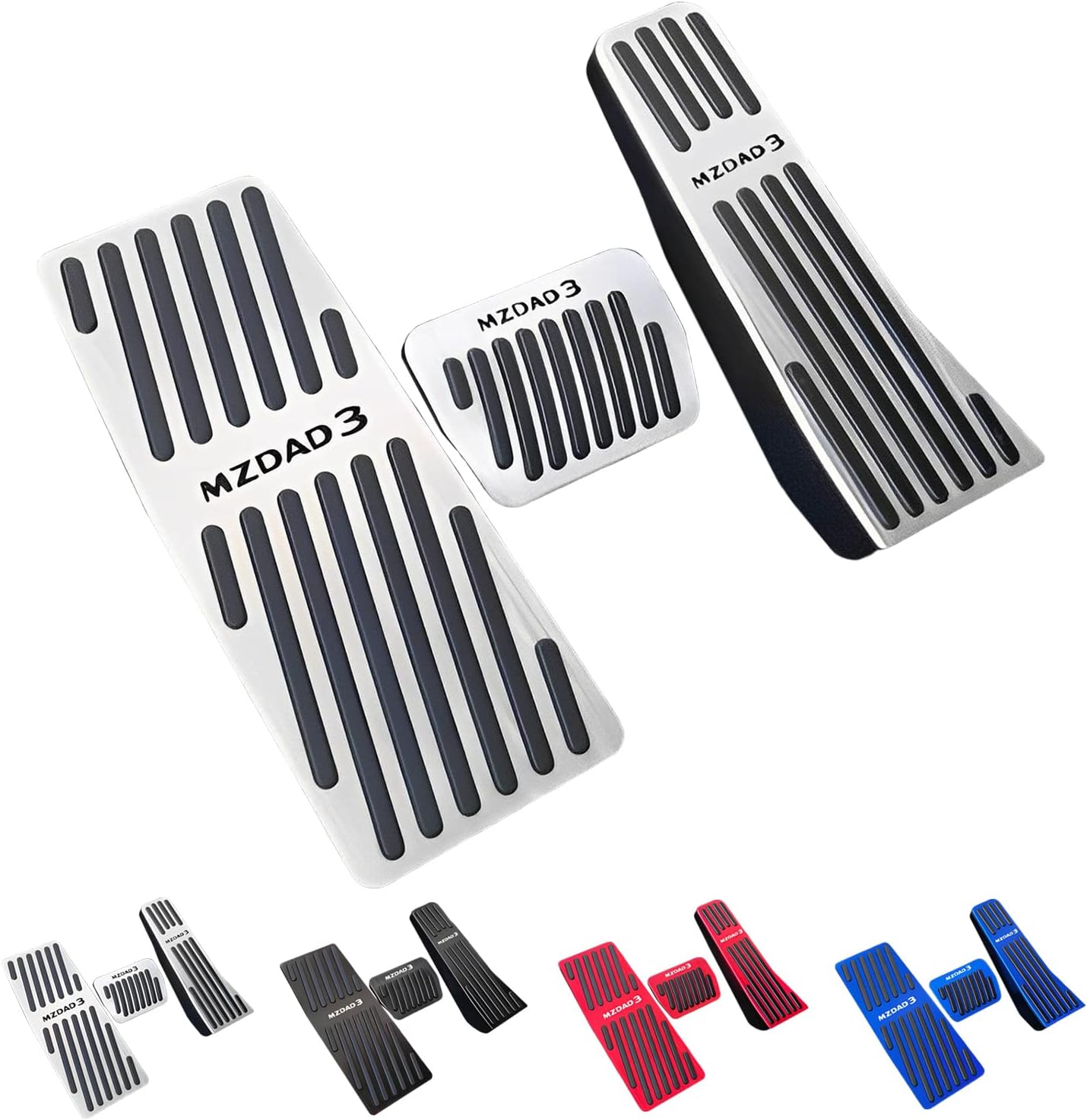 Amazon | マツダ3用 【2019年5月以降】高品質 アルミ ペダル ブレーキ アクセル カバー 工具不要 防キズ 防汚れ 滑り止め付 新型 MAZDA3 専用設計 セダン/ファスト ...
