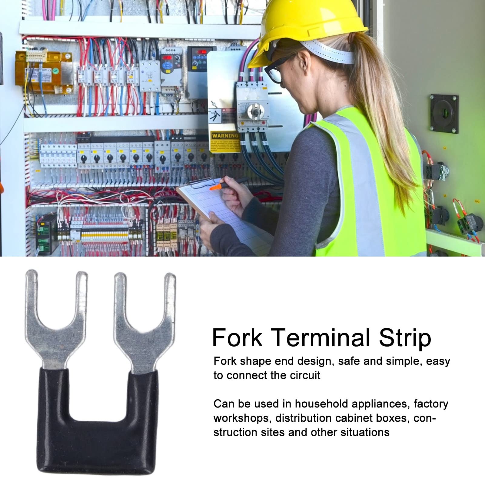 Snapklik.com : Black Jumper Block Terminal Strip Copper Fork Type ...